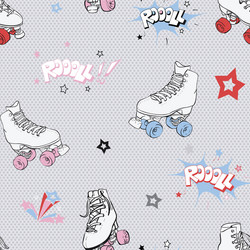 Roller skates with stars in rainbow colors Vector Image