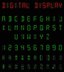 Digital letter icons Royalty Free Vector Image