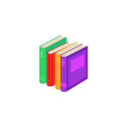 3d hardcover book stack symbol knowledge Vector Image