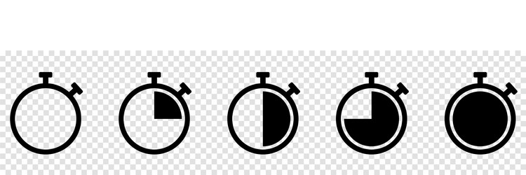 Speed timer icon set Royalty Free Vector Image