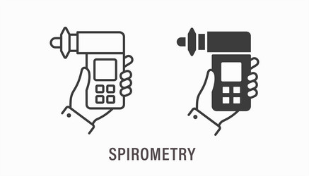 Spirometry icons isolated Royalty Free Vector Image