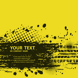 Yellow tire track wallpaper Royalty Free Vector Image