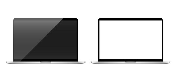 Desktop laptop template two color Royalty Free Vector Image