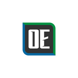 Initial letter logo oe template design Royalty Free Vector