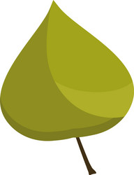 Leaf plant with pinnate form flat style icon Vector Image