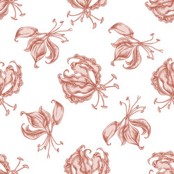 Lilies pattern Royalty Free Vector Image - VectorStock