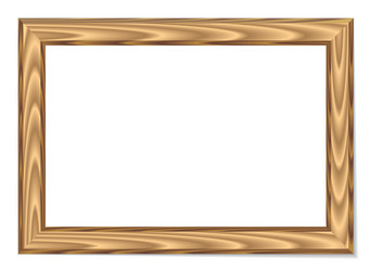 Realistic wooden frame Royalty Free Vector Image