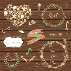 Elegant collection of graphic elements Royalty Free Vector