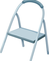 Foot step ladder safety cartoon Royalty Free Vector Image