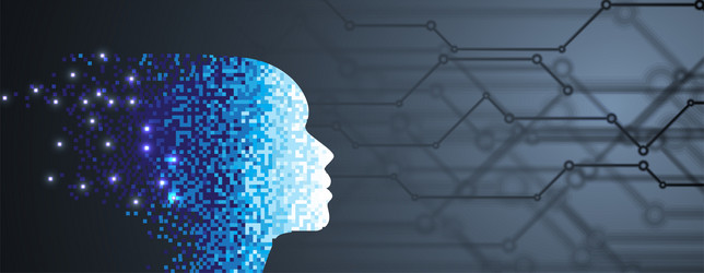 Artificial intelligence technology web background Vector Image