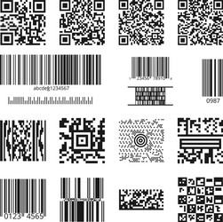 Bar codes and qr easy identification Royalty Free Vector