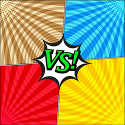 Soccer championship versus battle cartoon Vector Image