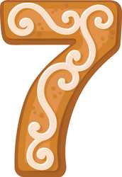 Cookies in shape spruce Royalty Free Vector Image