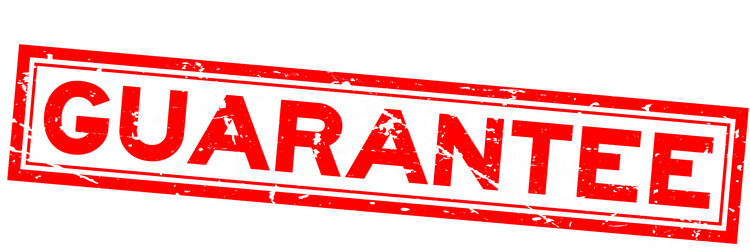 Grunge red guarantee word rubber seal stamp Vector Image