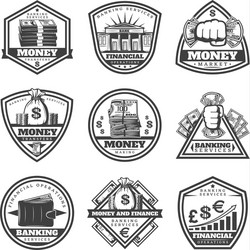 Collection of labels with retro vintage styled Vector Image