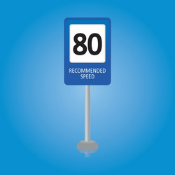 An isolated blue traffic signal Royalty Free Vector Image