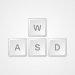 Wasd computer keyboard buttons desktop interface Vector Image