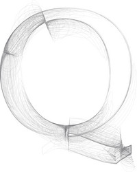 Doodle digital drawn sketch letter q Royalty Free Vector