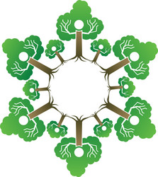 People tree concept for family natural life Vector Image