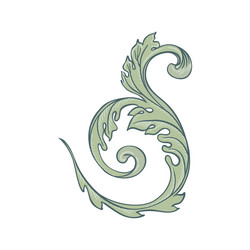 Floral vintage element isolated enchanted Vector Image