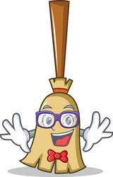 Okay broom character cartoon style Royalty Free Vector Image