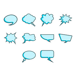 Word bubble icon set Royalty Free Vector Image