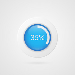 35 percent chart percentage infographic element Vector Image