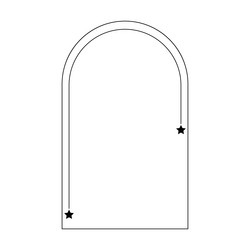 Arch frame border icon with star shape symbol Vector Image