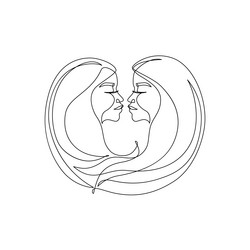Gemini zodiac sign Royalty Free Vector Image - VectorStock