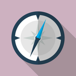 Stylish flat design compass icon Royalty Free Vector Image