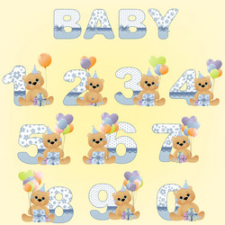 Cute collection of baby design elements Royalty Free Vector