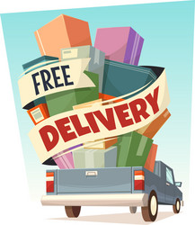 Free delivery Royalty Free Vector Image - VectorStock