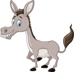 Cartoon funny donkey Royalty Free Vector Image