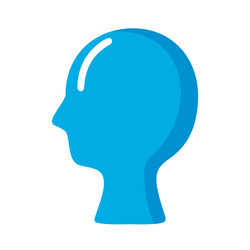 Head blue profile Royalty Free Vector Image - VectorStock