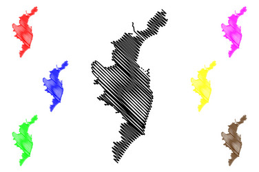 Odessa city ukraine map scribble sketch Royalty Free Vector