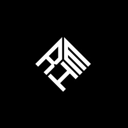 Rhm letter logo design on white background Vector Image