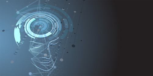 Artificial intelligence technology web background Vector Image