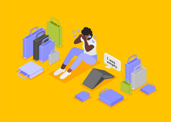 Excess spending icon set Royalty Free Vector Image