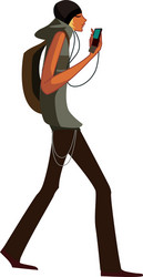 Walking Man Side View Sketch Vector Images (89)