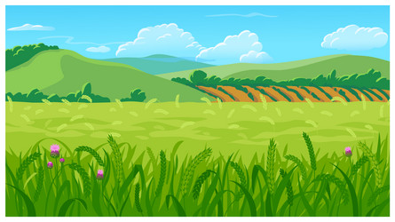 Summer field Royalty Free Vector Image - VectorStock