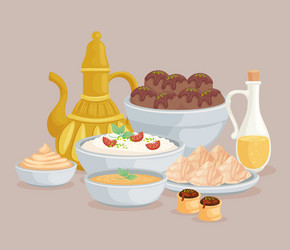 Arabian Food Arabic Traditional Vector Images (over 3,400)