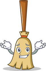 Okay broom character cartoon style Royalty Free Vector Image