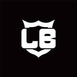 Lb logo monogram with hexagon shape and outline Vector Image