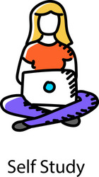 Self study Royalty Free Vector Image - VectorStock