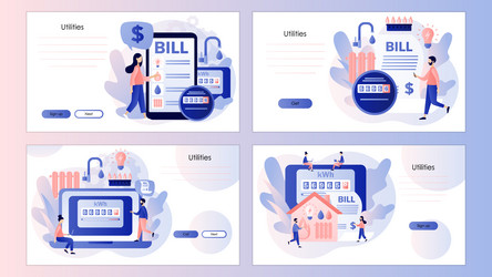 Utility bills household services regular Vector Image