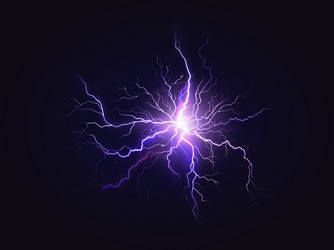 Electrical burst ball lightning realistic Vector Image