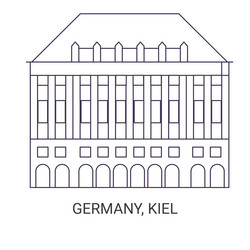 Germany kiel travel landmark Royalty Free Vector Image