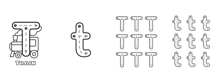 Letter r trace uppercase and lowercase abc Vector Image