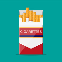 Cartoon pack cigarettes smoking product Royalty Free Vector