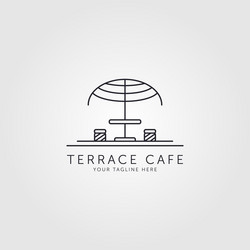 Terrace icon line art logo minimalist design Vector Image